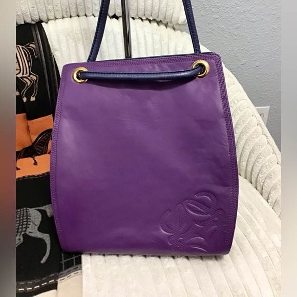 Loewe | Bags | Loewe Leather 2 Way Bag Blue | Poshmark